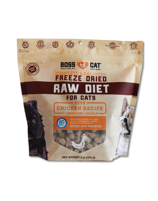 Freeze Dried Cat Food & Topper w/ Probiotics - Boss Dog Brand Inc